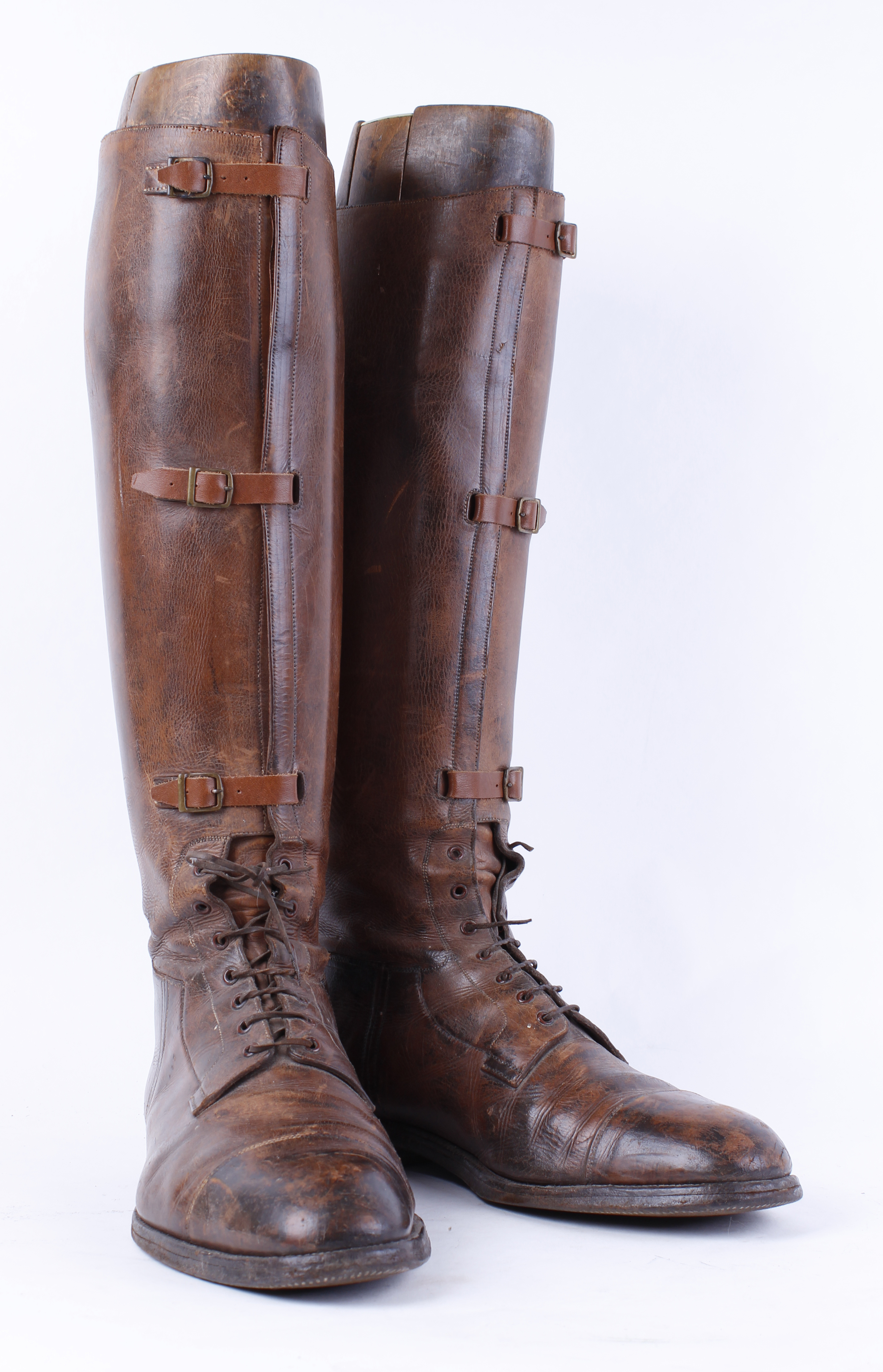 Pair WWI British Army Pattern Officers Long Field Boots by Faulkner ...