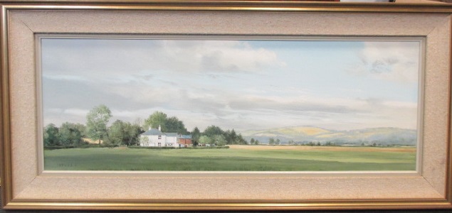 Michael Barnfather (British, b. 1934), House in a landscape, oil on ...