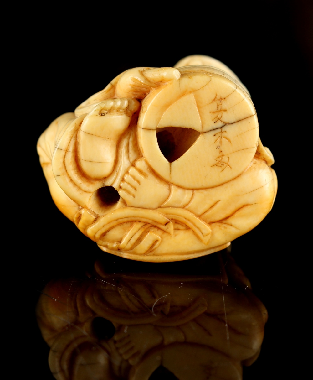 The Gill Collection of Japanese Netsukes - a carved ivory netsuke ...