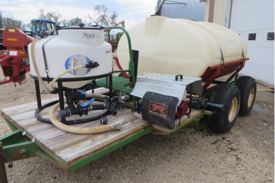 Sprayer tender 800 gal tank with pumps, chemical induction. All mounted ...