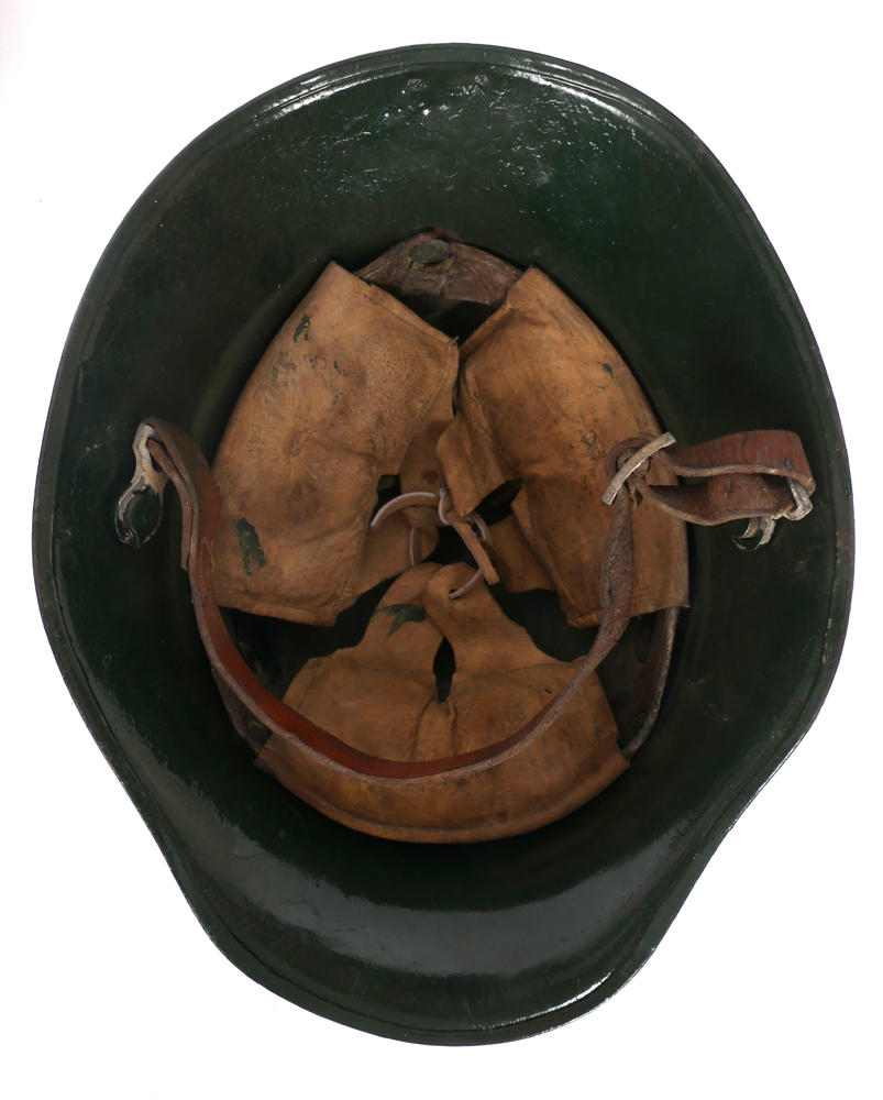 1927-pattern Irish Army helmets by Vickers. Two coal-scuttle shaped ...