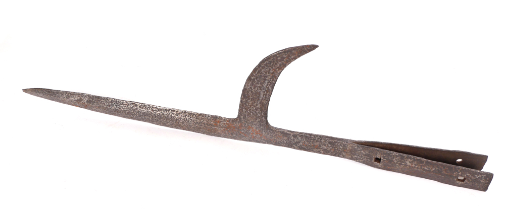 1798 wrought iron pike head. A blacksmith made wrought iron pike head ...