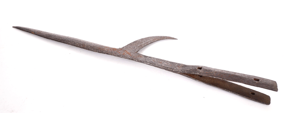 1798 wrought iron pike head. A blacksmith made wrought iron pike head ...