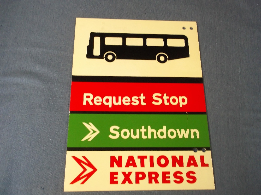 Transport, Buses, a Southdown and National Express Bus Request Stop ...