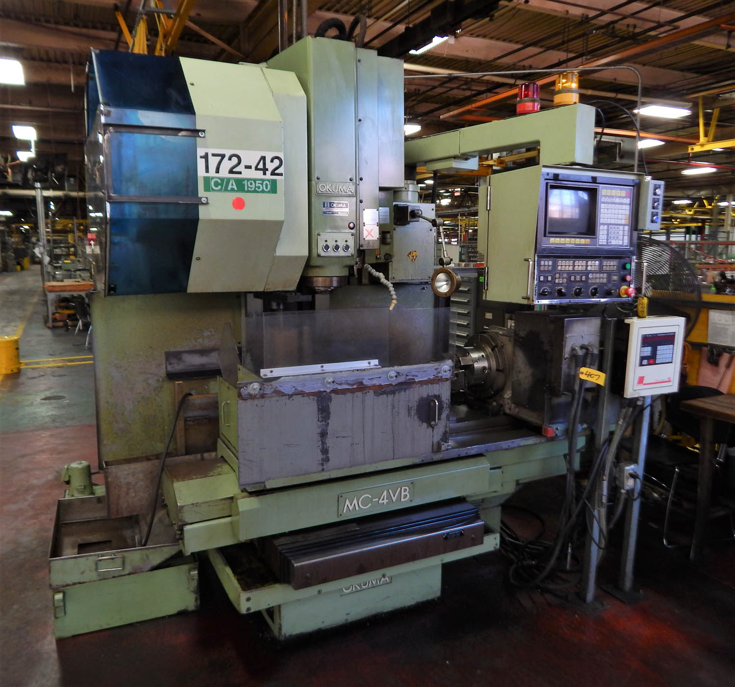 OKUMA MC-4VB CNC VERTICAL MACHINING CENTER, WITH OKUMA OSP5000M-G CNC ...