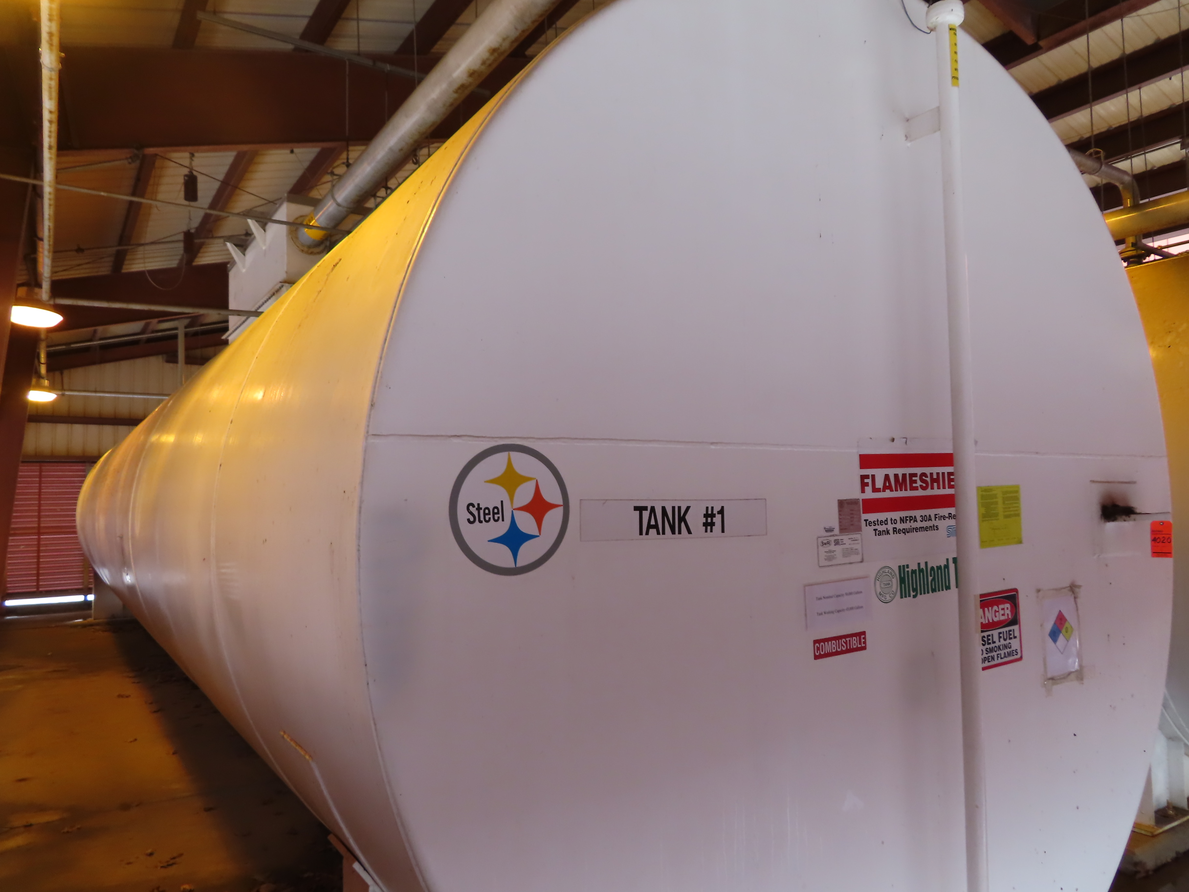 Highland Tank 50,000 gallon diesel storage tank, s/n 002666, approx. 60 ...