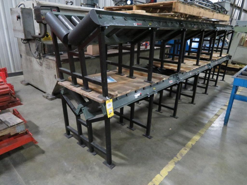 LOT: (2) Hytrol V-Shaped Roller Conveyors, S/N FRV001, 15 ft. Long x 22 ...