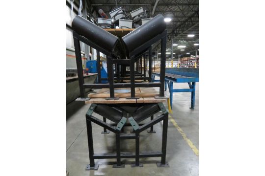 LOT: (2) Hytrol V-Shaped Roller Conveyors, S/N FRV001, 15 ft. Long x 22 ...