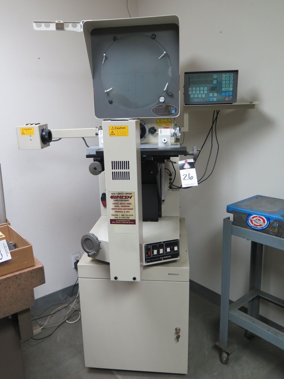 Mitutoyo PH-3500 14â€ Optical Comparator s/n 110160 w/ Mitutoyo ...