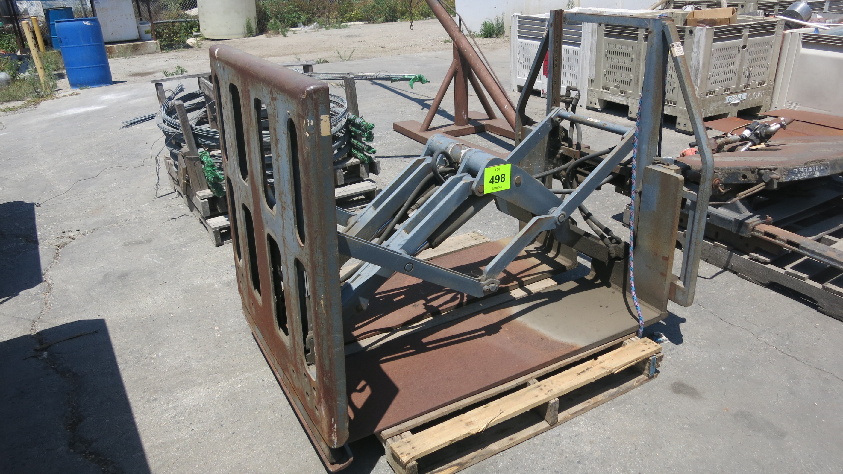 Slip sheet forklift attachment