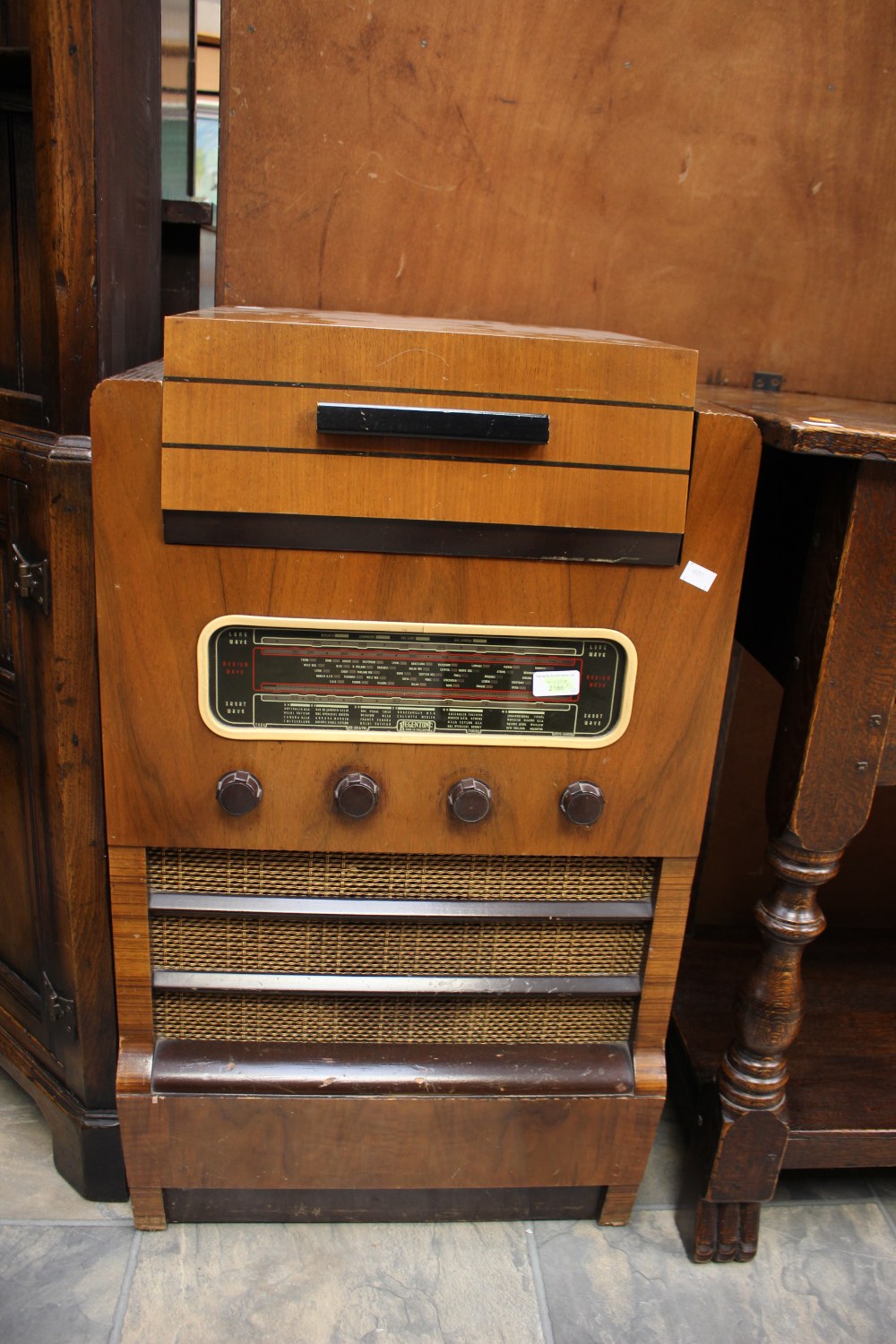A 1950s radiogram with record player by Garrard