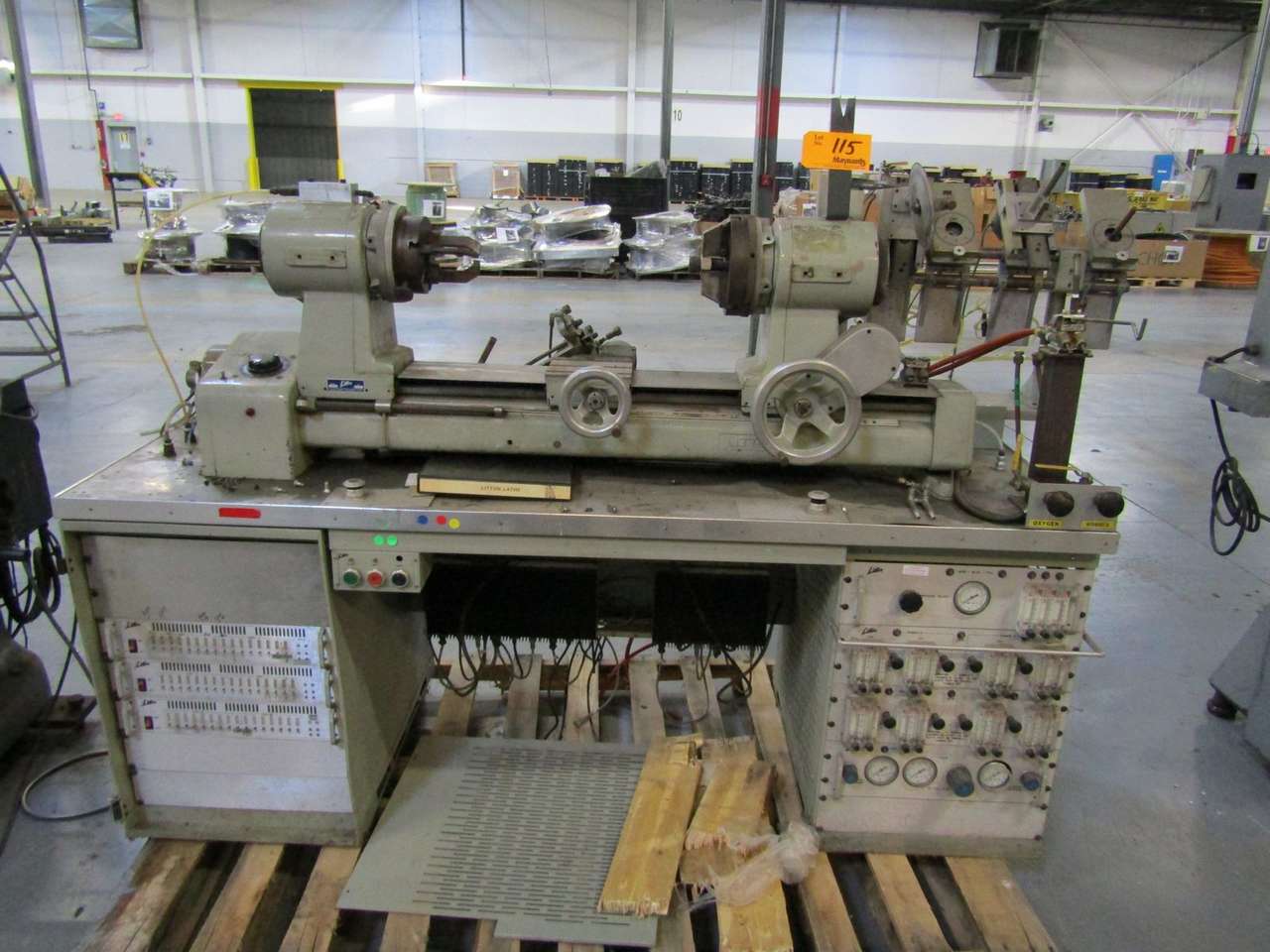 Litton HSJ-U Glass Lathe 29" between Centers, 18" Swing, (1) 6" 3-Jaw ...
