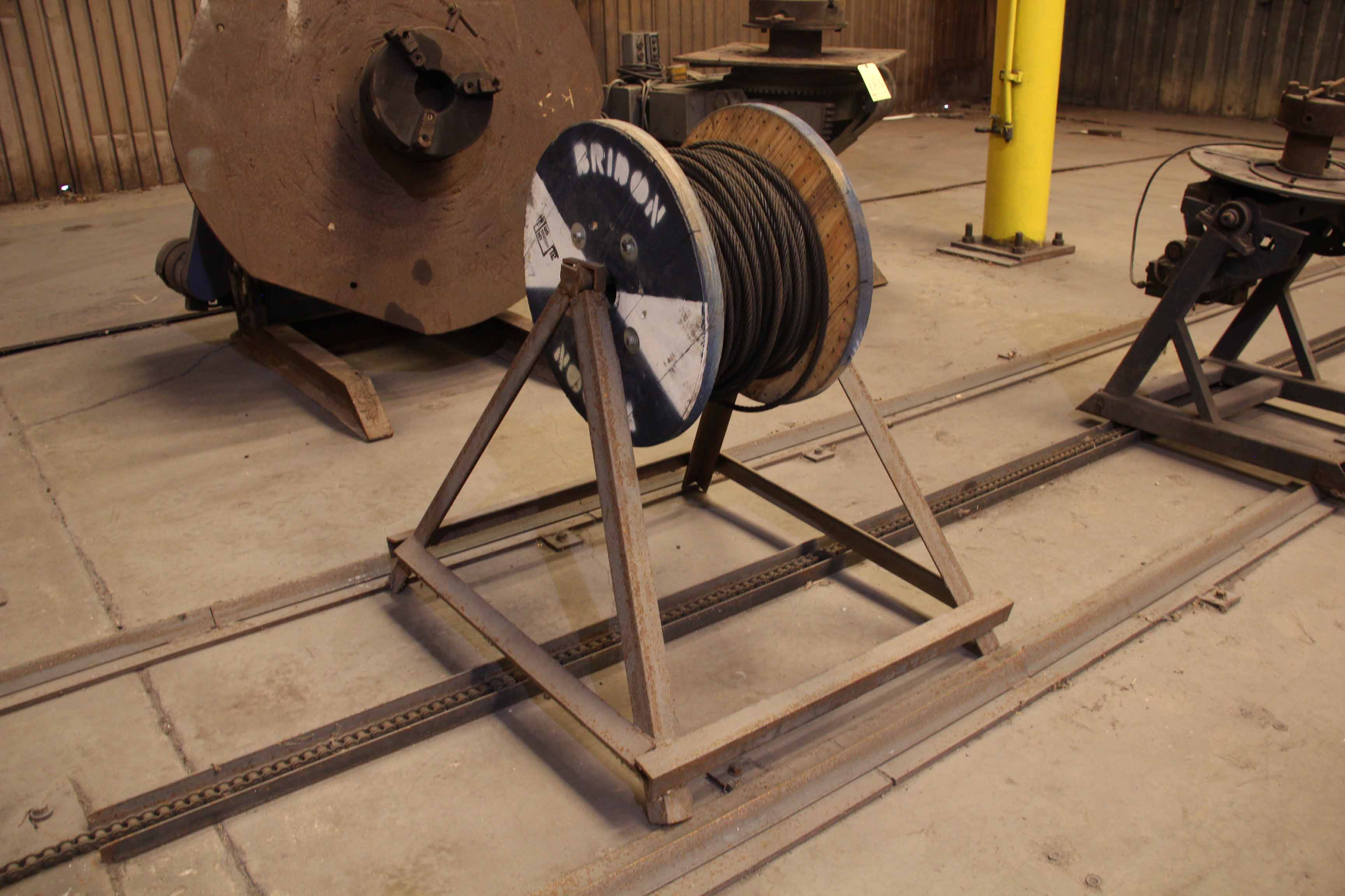 WIRE CABLE UNWIND STAND, CUSTOM, w/cable