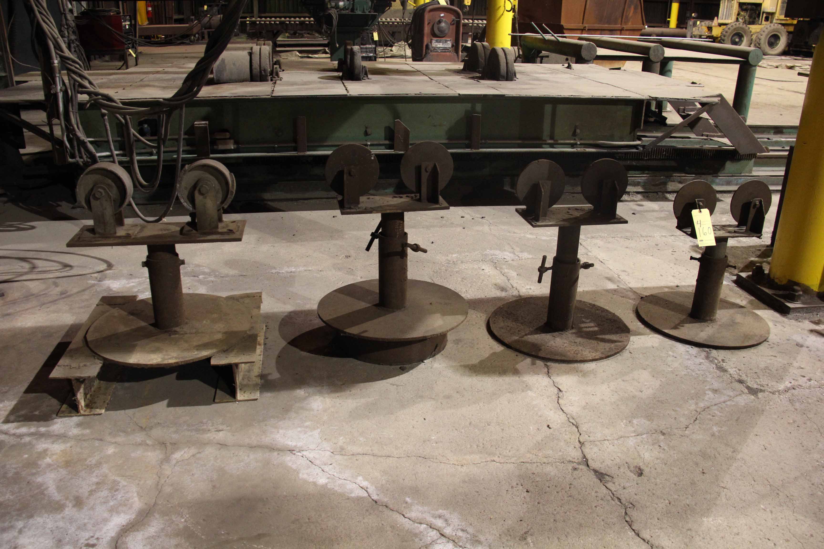 LOT OF PIPE SUPPORT STANDS (4), steel fabricated
