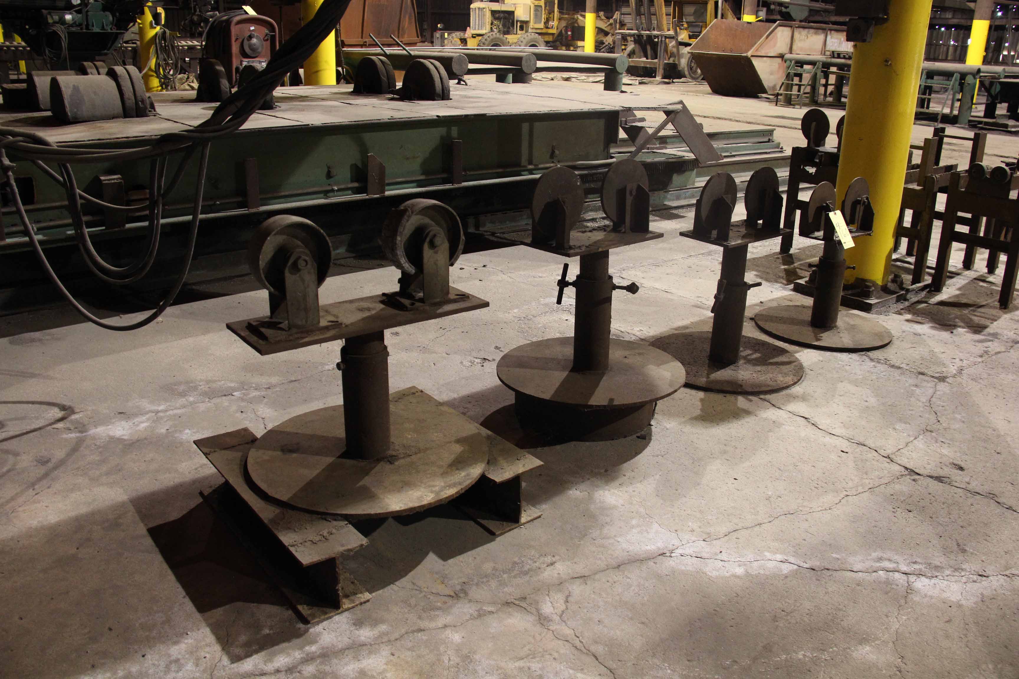 LOT OF PIPE SUPPORT STANDS (4), steel fabricated