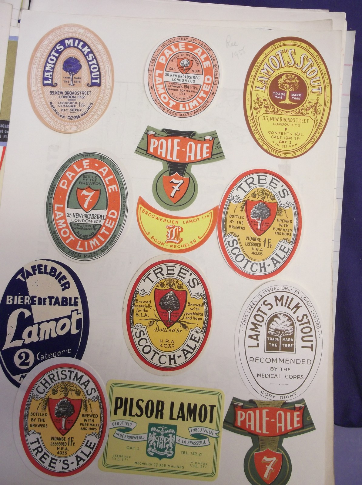 Beer Labels, Belgium, a collection of approx. 900 labels on album pages ...