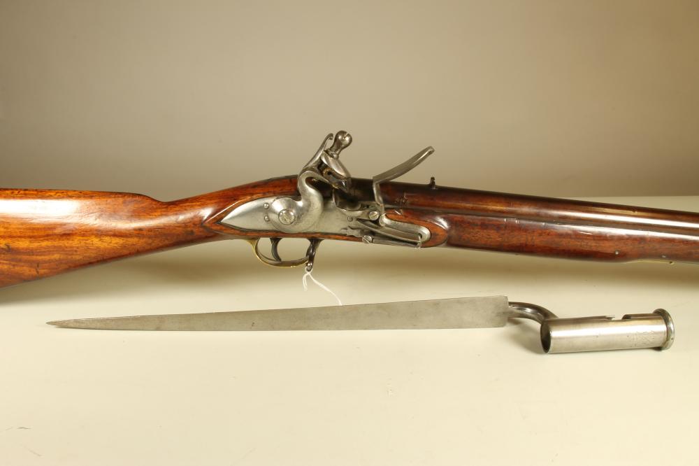 AN EAST INDIA COMPANY BROWN BESS MUSKET, c.1800, the 38 3/8" barrel ...