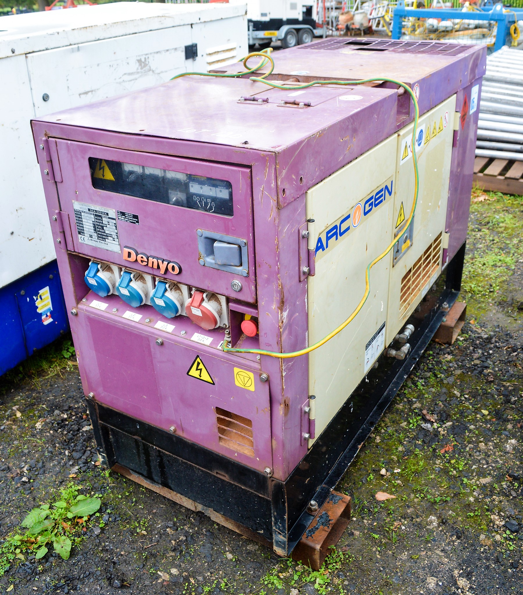 Arc Gen DCA-25 20 kva diesel driven generator Year: 2008 S/N: 3821955