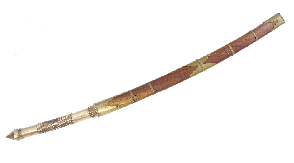 19th century Miao Dao / Chang Dao sword with decorated blade and ...