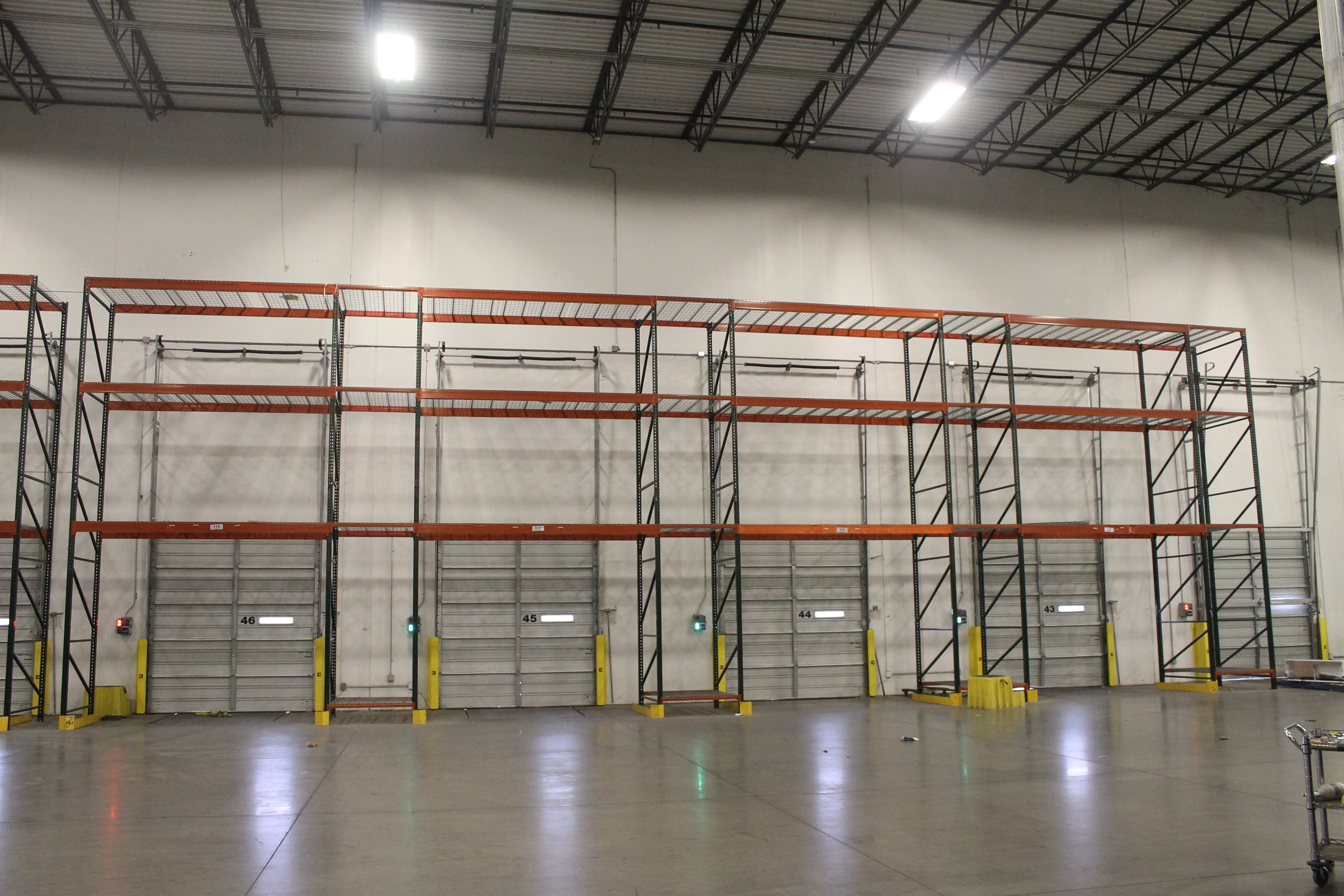 9 SECTION OF OVER-DOCK-DOOR PALLET RACKS, INCLUDES: 10 PCS OF 22'H X 60 ...
