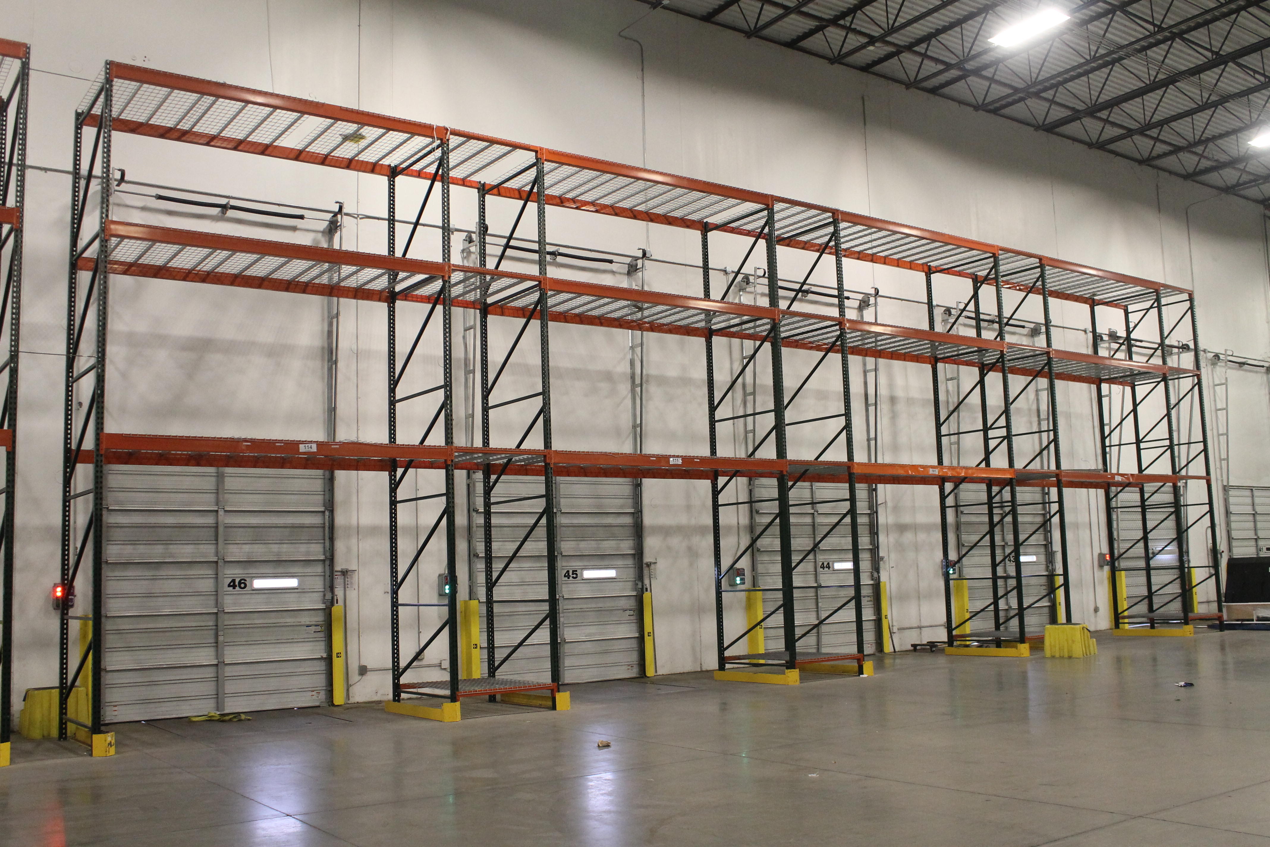 9 SECTION OF OVER-DOCK-DOOR PALLET RACKS, INCLUDES: 10 PCS OF 22'H X 60 ...