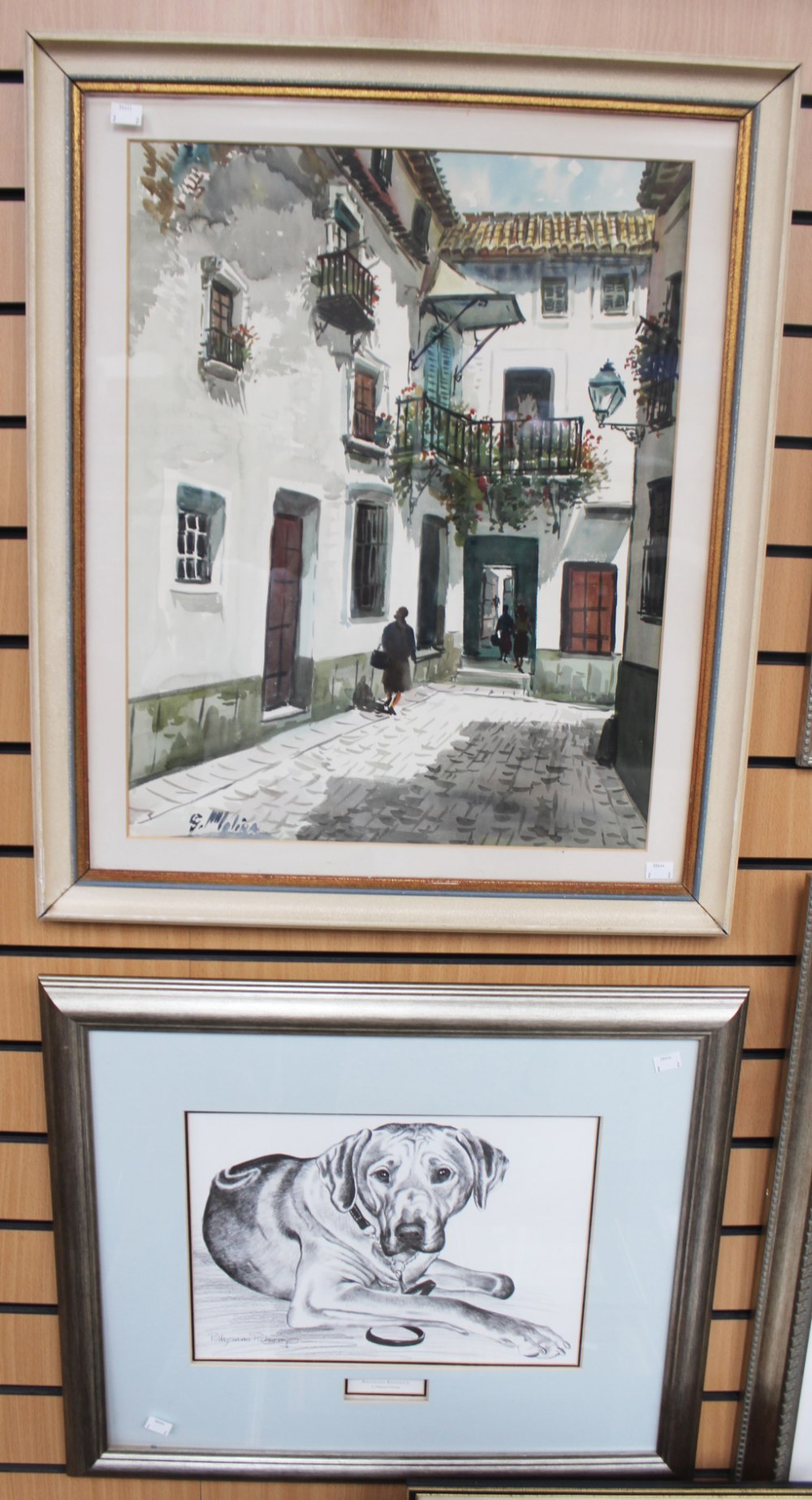 Guillermo Molina (1904-1975) Mediterranean Street scene, watercolour ...