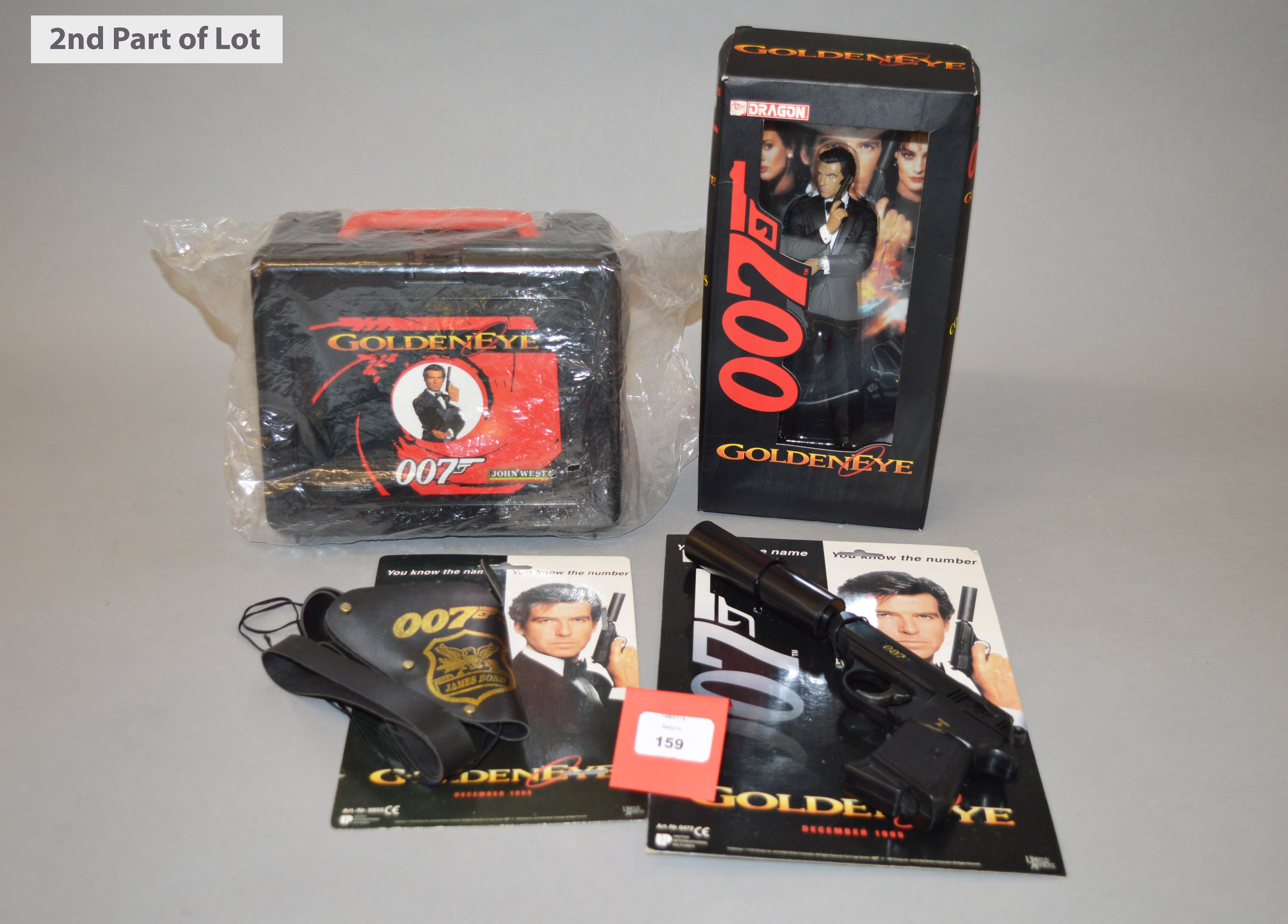 Mixed lot of James Bond items: Dragon Goldeneye figure; Wicke Goldeneye ...