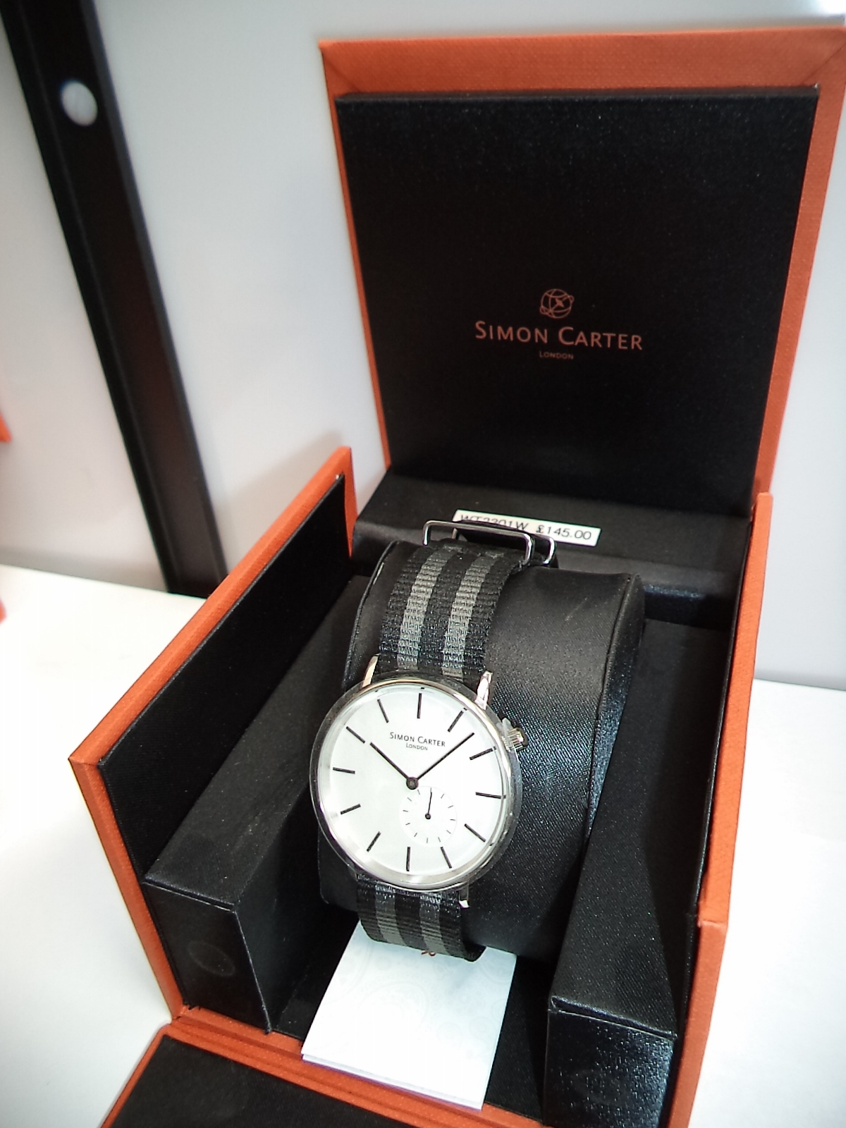 Simon Carter gent's wrist watch model WT2301W, RRP £145 IMPORTANT ...