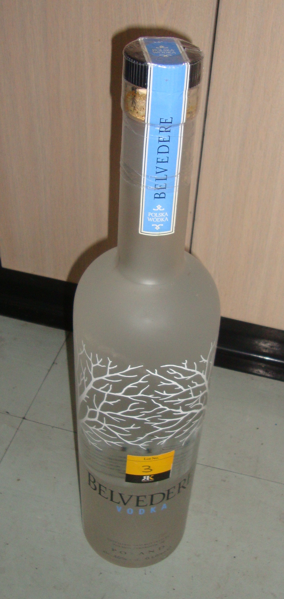 Giant sized bottle of Belvedere vodka, 6 litres in size, i.e ...