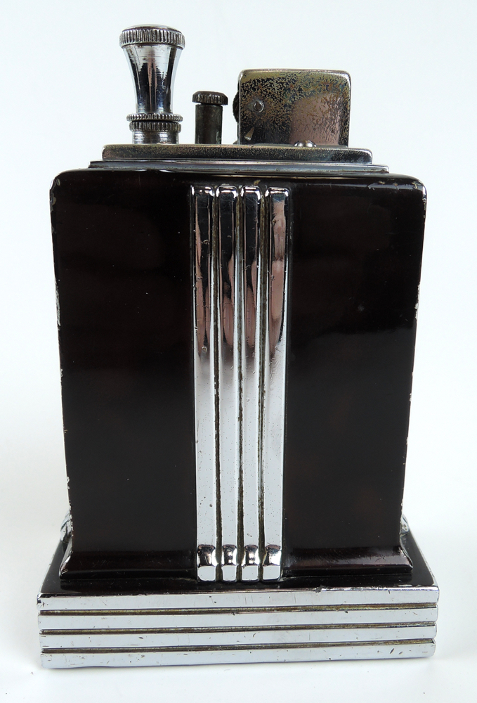 Unusual Art Deco Ronson Clock Lighter Circa 1930, an art deco clock ...