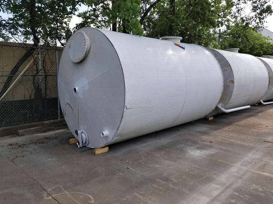 (3) 4,200 GALLON VERTICAL CARBON STEEL STORAGE TANKS