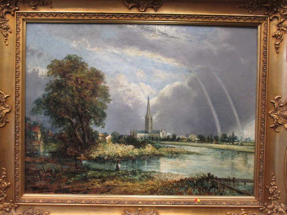 Attributed to Joseph Paul (British 1804 - 1887) 'Salisbury Cathedral ...