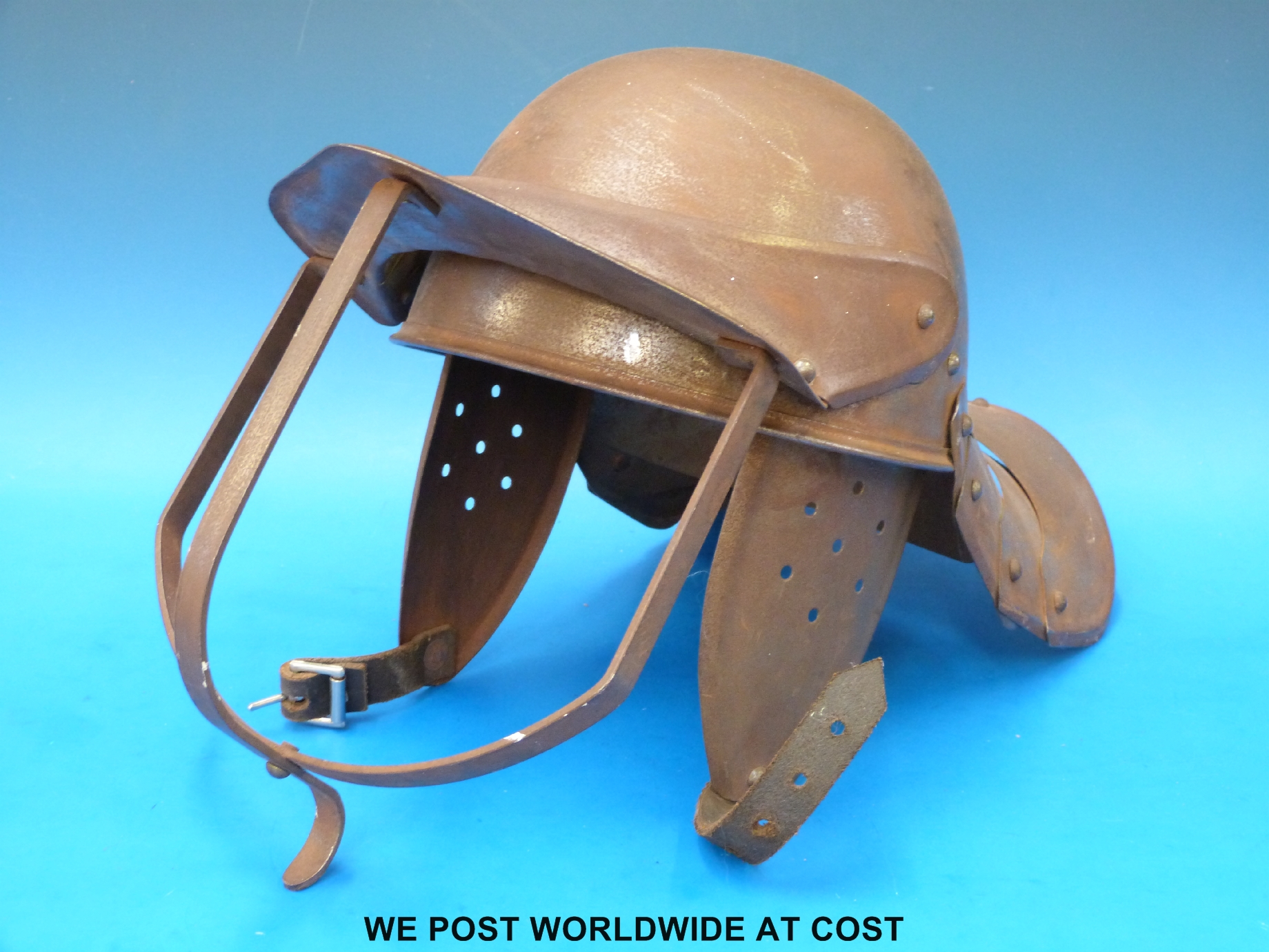 A reproduction Cromwellian Roundhead helmet