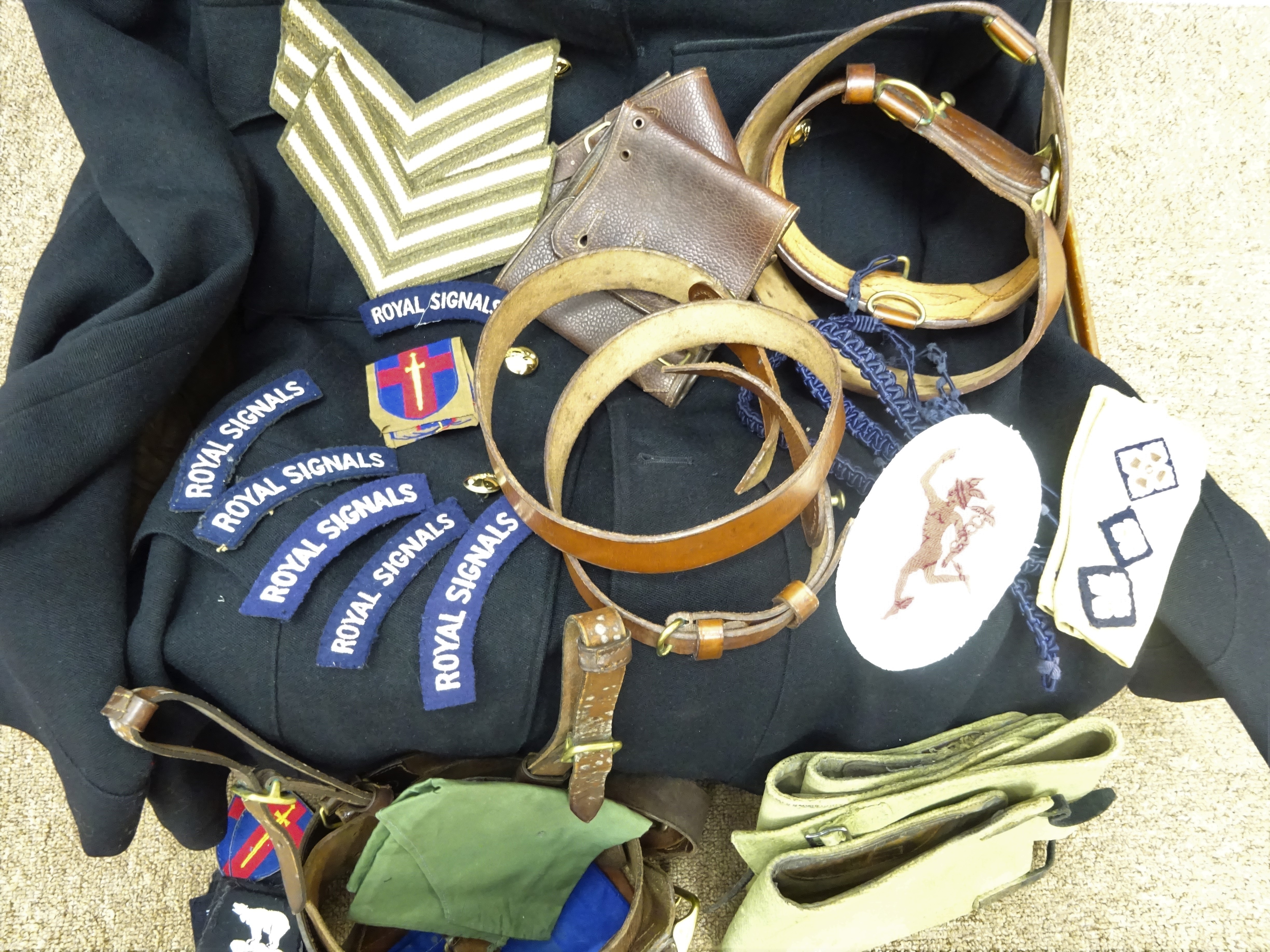 Royal Corps of Signals officer's Blues No.1 dress uniform comprising ...
