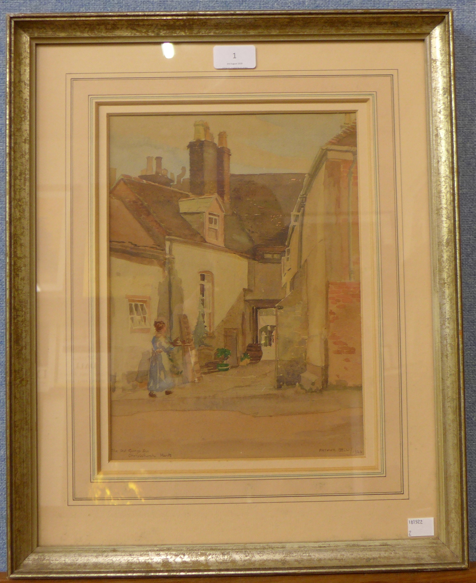 Arthur Bell, The Old George Inn, Christchurch, watercolour, signed and ...