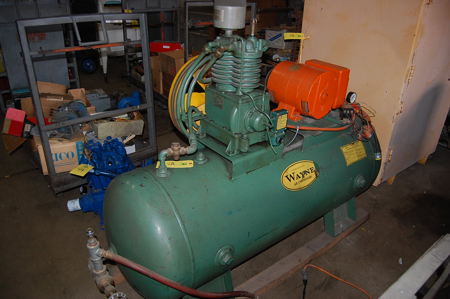 Wayne Model #62212-SH Air Compressor, 5 HP Motor, 230 Volt, Approx. 160 ...