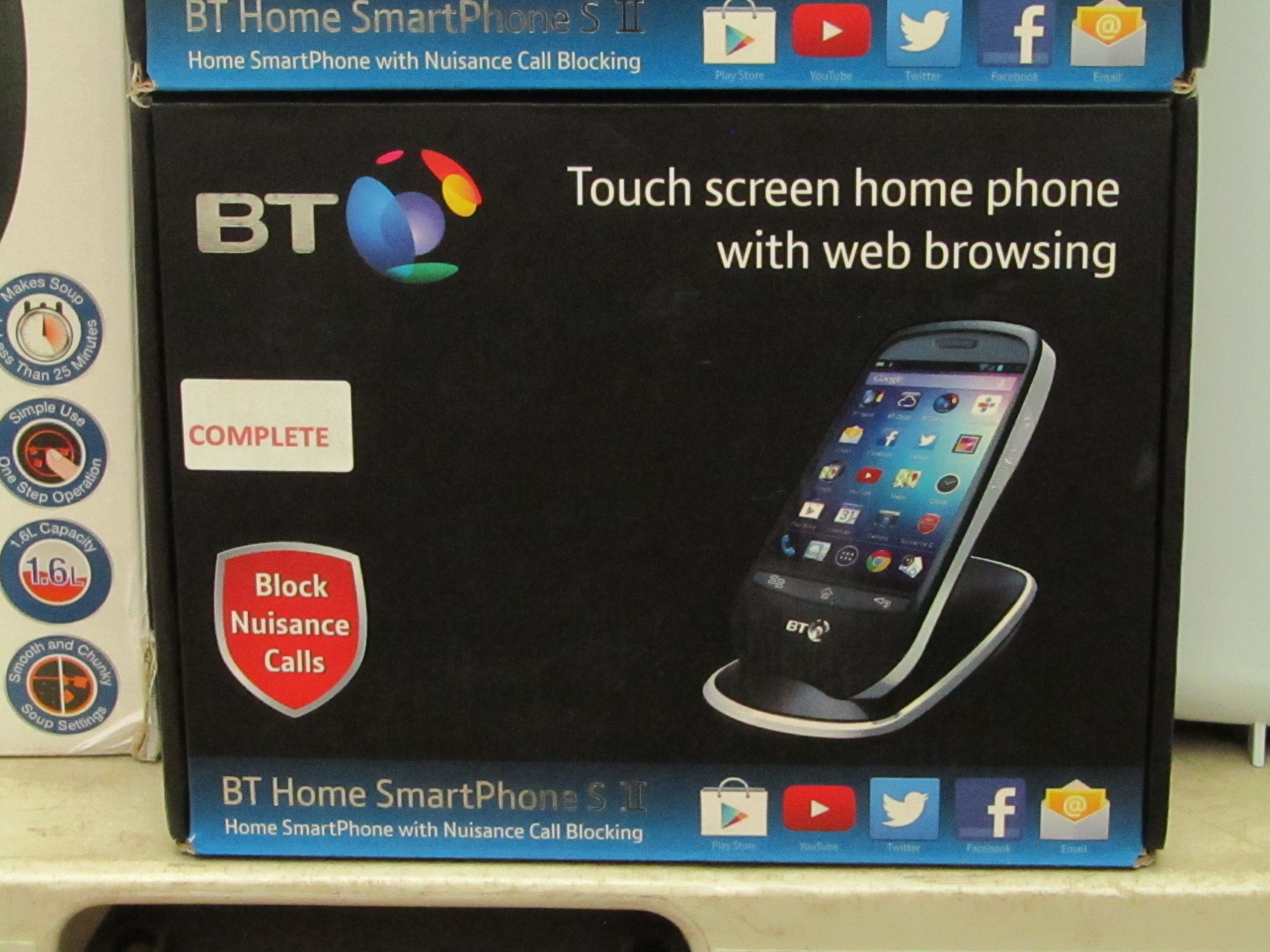 BT touch screen home smart phone S II, comes with nuisance call ...