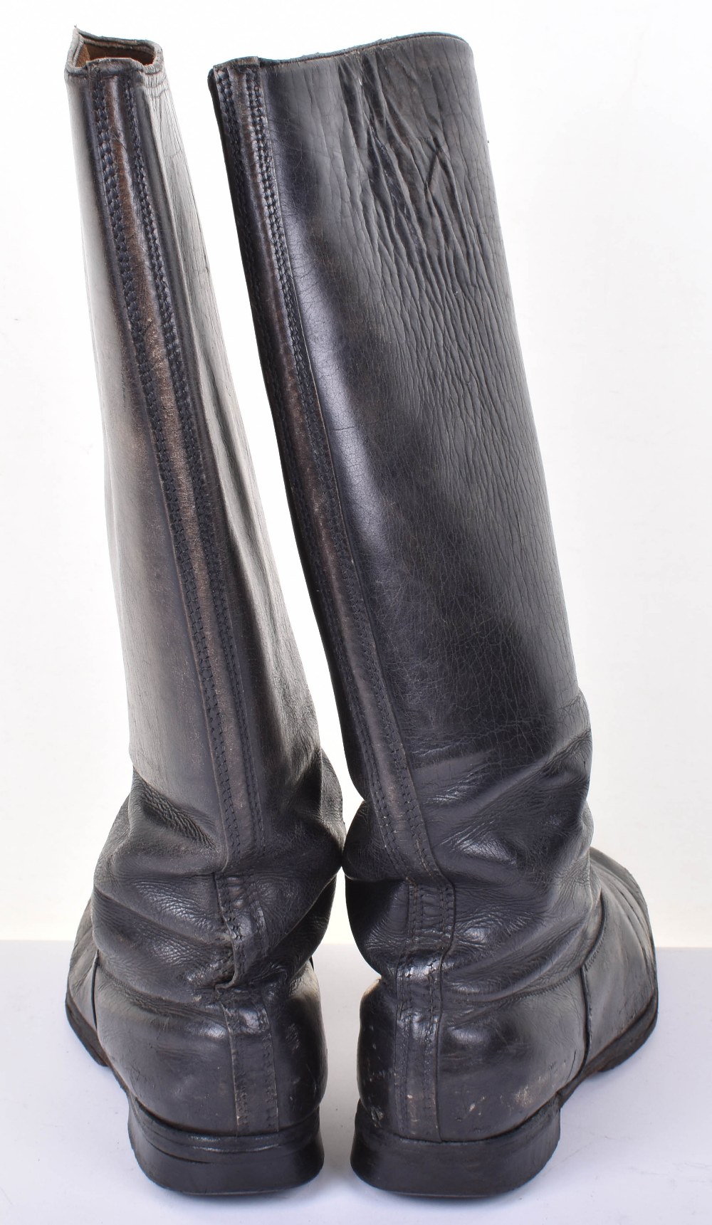 Pair of WW2 German Officers Boots, in black leather, soles with hobnail ...