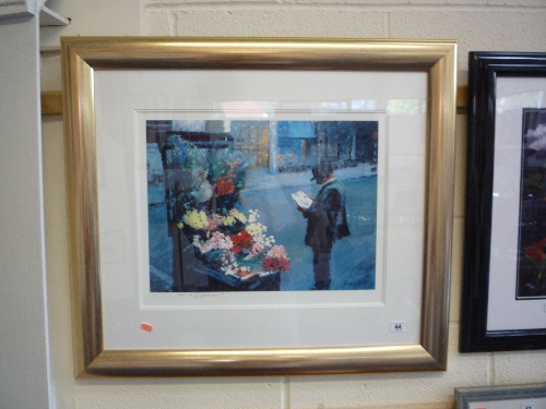ROLF HARRIS, Flower Seller, signed Limited Edition print, 56/295, 34cm ...