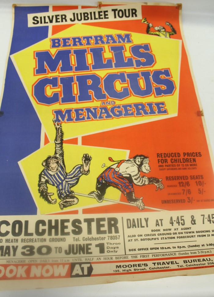 Poster - original Bertram Mills Circus - auctions & price archive
