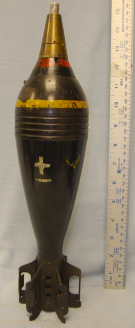 MINT, WW2 Japanese 81mm HE Mortar Round For Type 99 Mortars A near mint ...