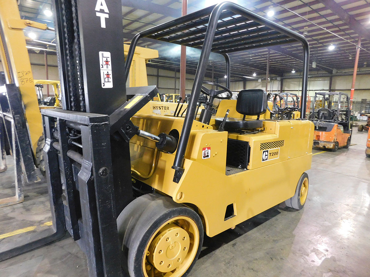 CATERPILLAR T200 20,000 LB. CAPACITY FORKLIFT; 60'' FORKS, 2-STAGE MAST ...