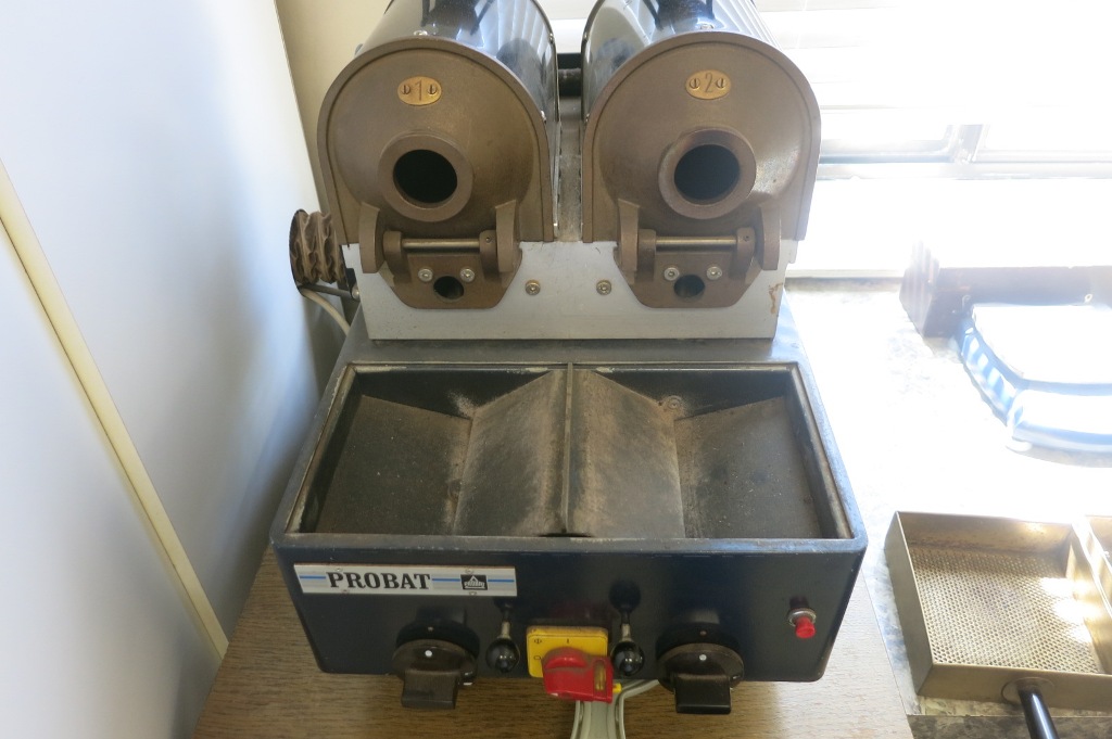 Probat BRZ-2 lab roaster, s/n 99/40194, 2.8-3.5 oz per drum capacity ...