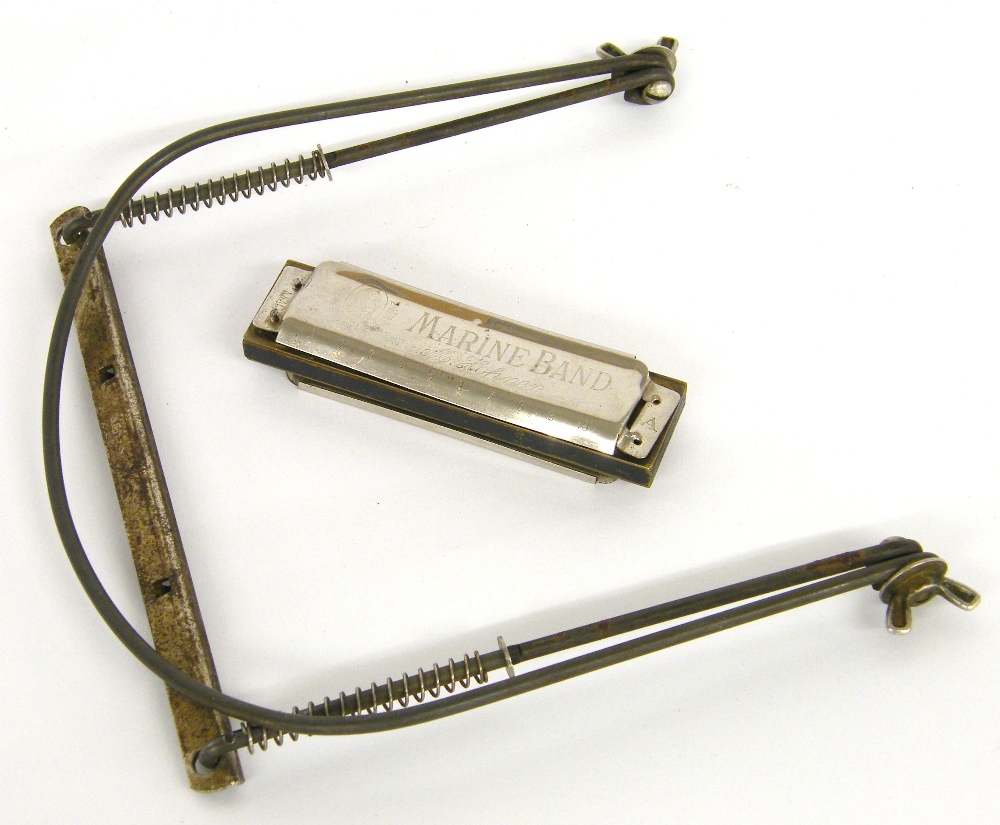 Hohner Marine band harmonica and holder - reputedly Bob Dylan's and ...