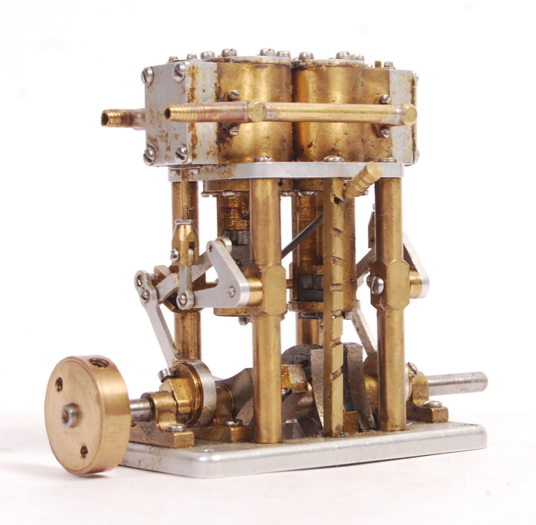 A charming vintage small live steam model engine (likely from a boat ...