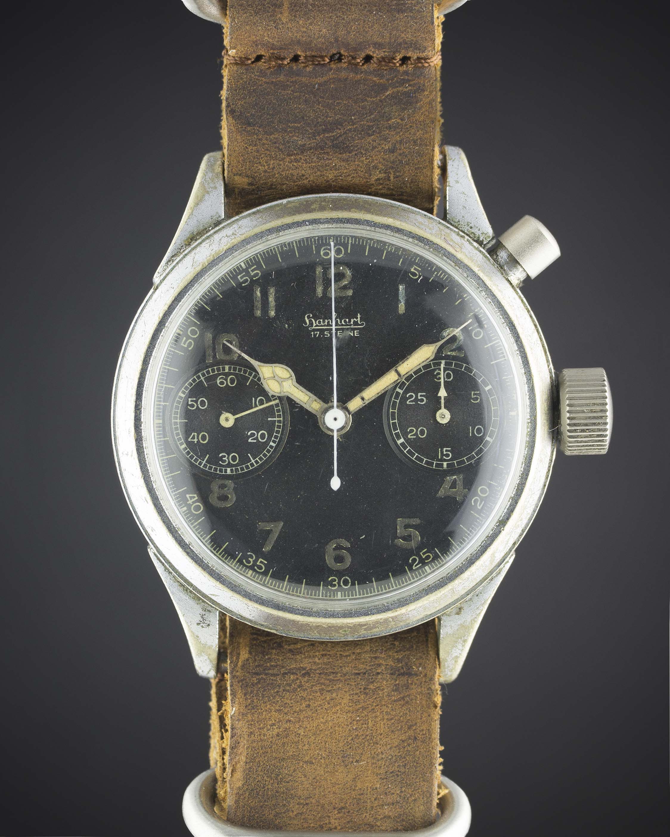 A GENTLEMAN'S GERMAN MILITARY HANHART LUFTWAFFE PILOTS SINGLE BUTTON ...