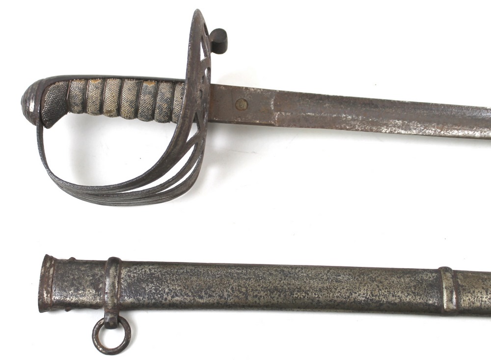 An early 19th century sword, with proof mark to the blade, the hilt ...