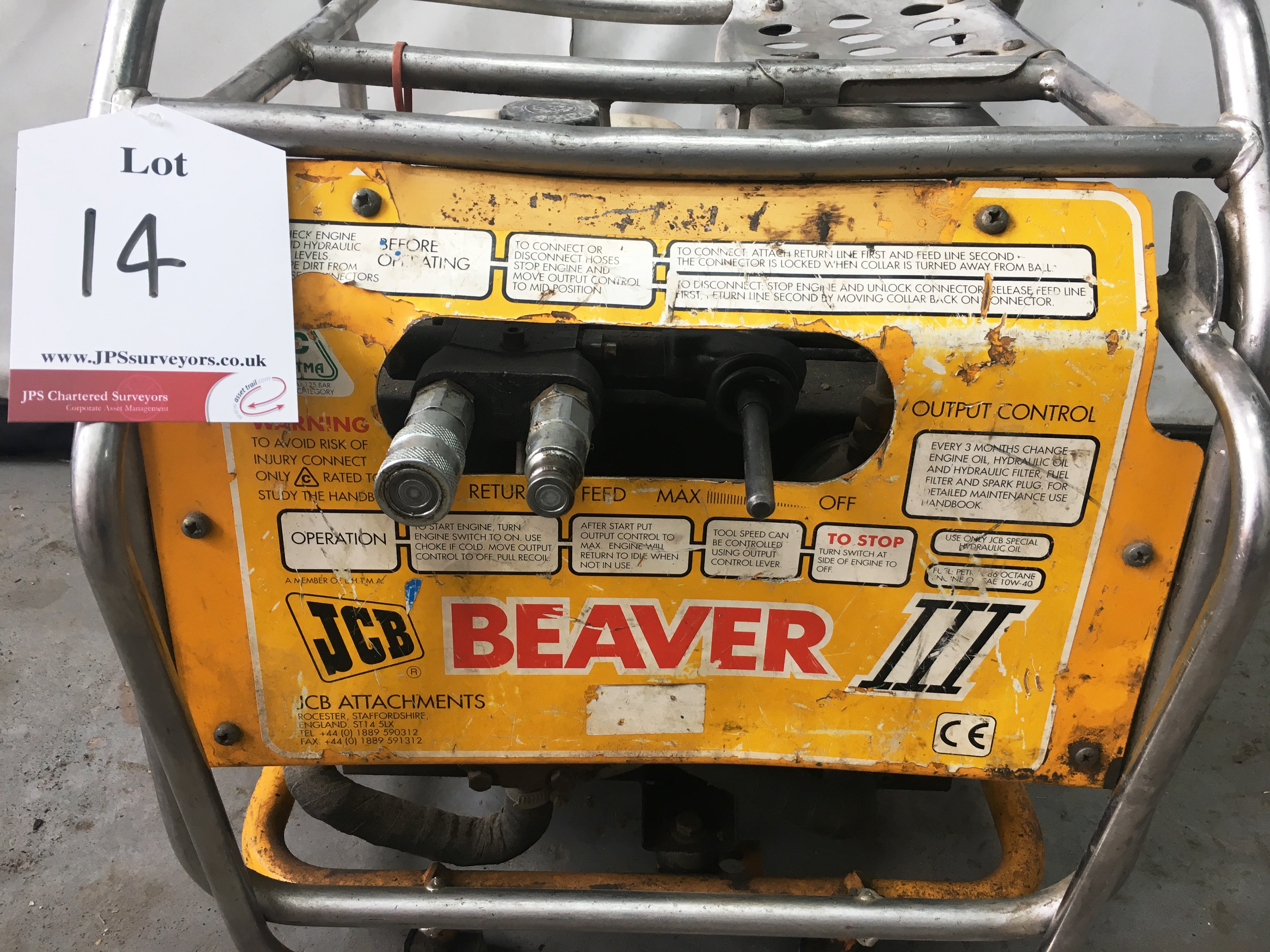 JCB Beaver III Hydraulic Power Pack w/ JCB Breaker Attachment ...