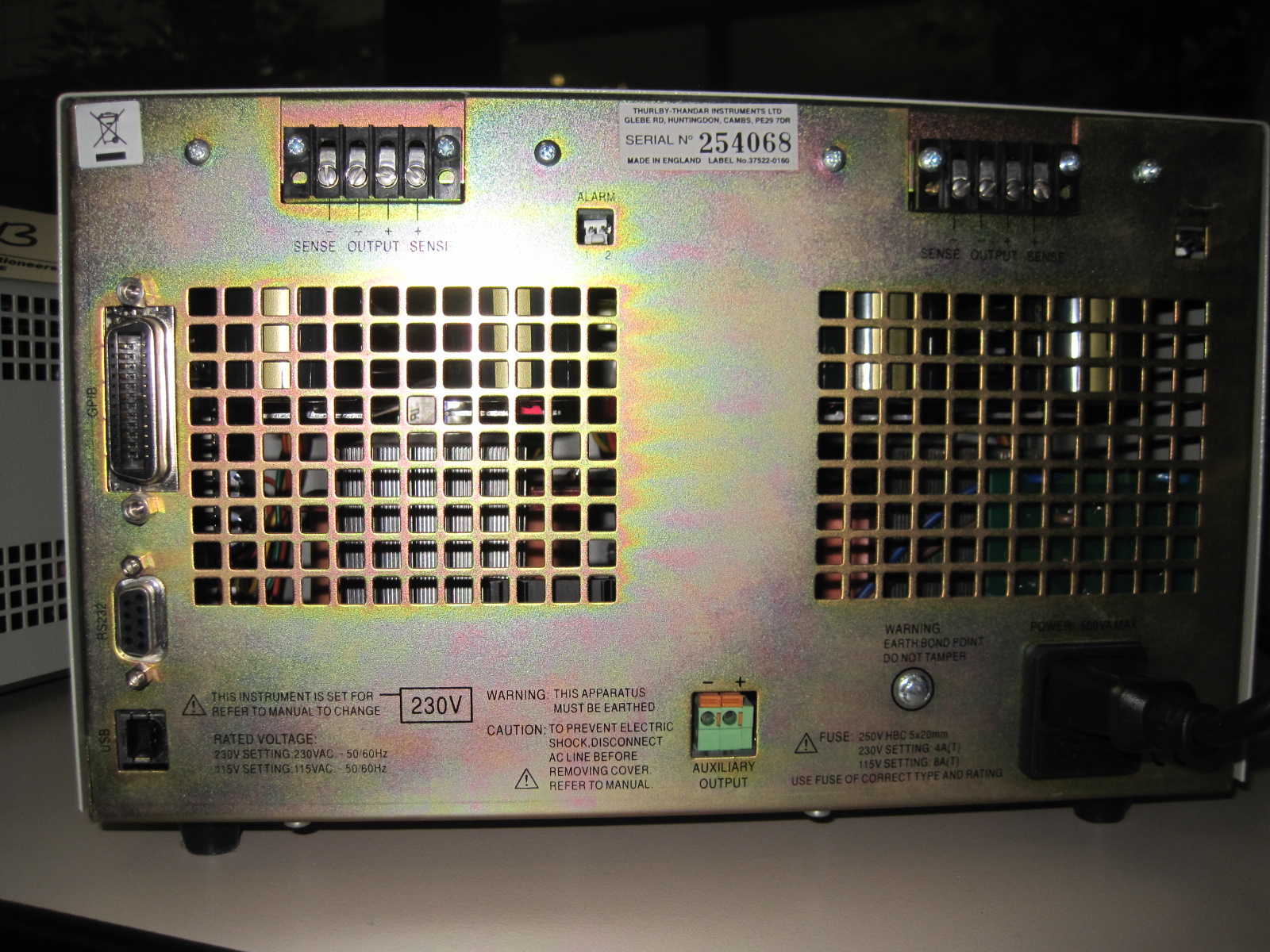 TTi QL355TP dual power supply (15v 5A, 35V 3A, 35V 500mA)