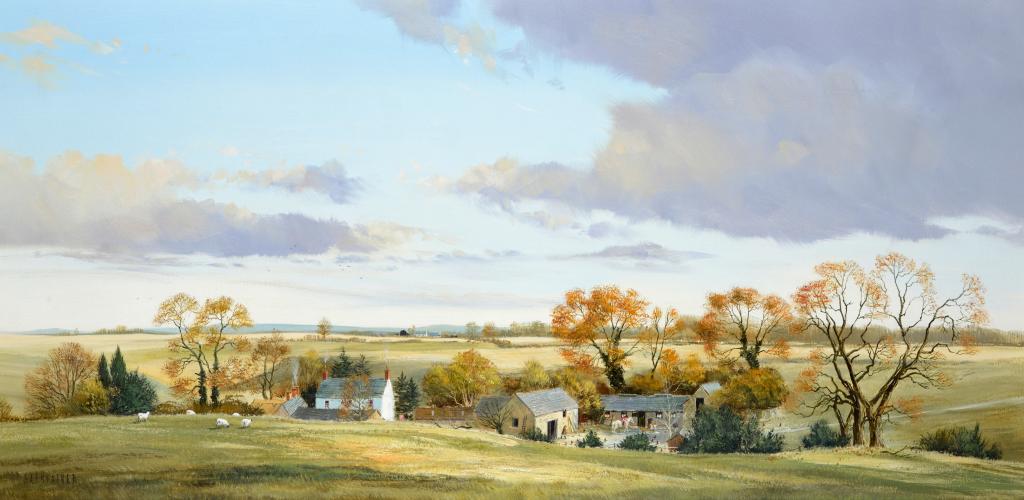 †MICHAEL DAVID BARNFATHER (1934-) GOOD GIRL GROVE FARM signed, oil on ...